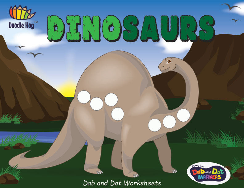 Dinosaurs Dab and Dot Worksheets – Doodle Hog