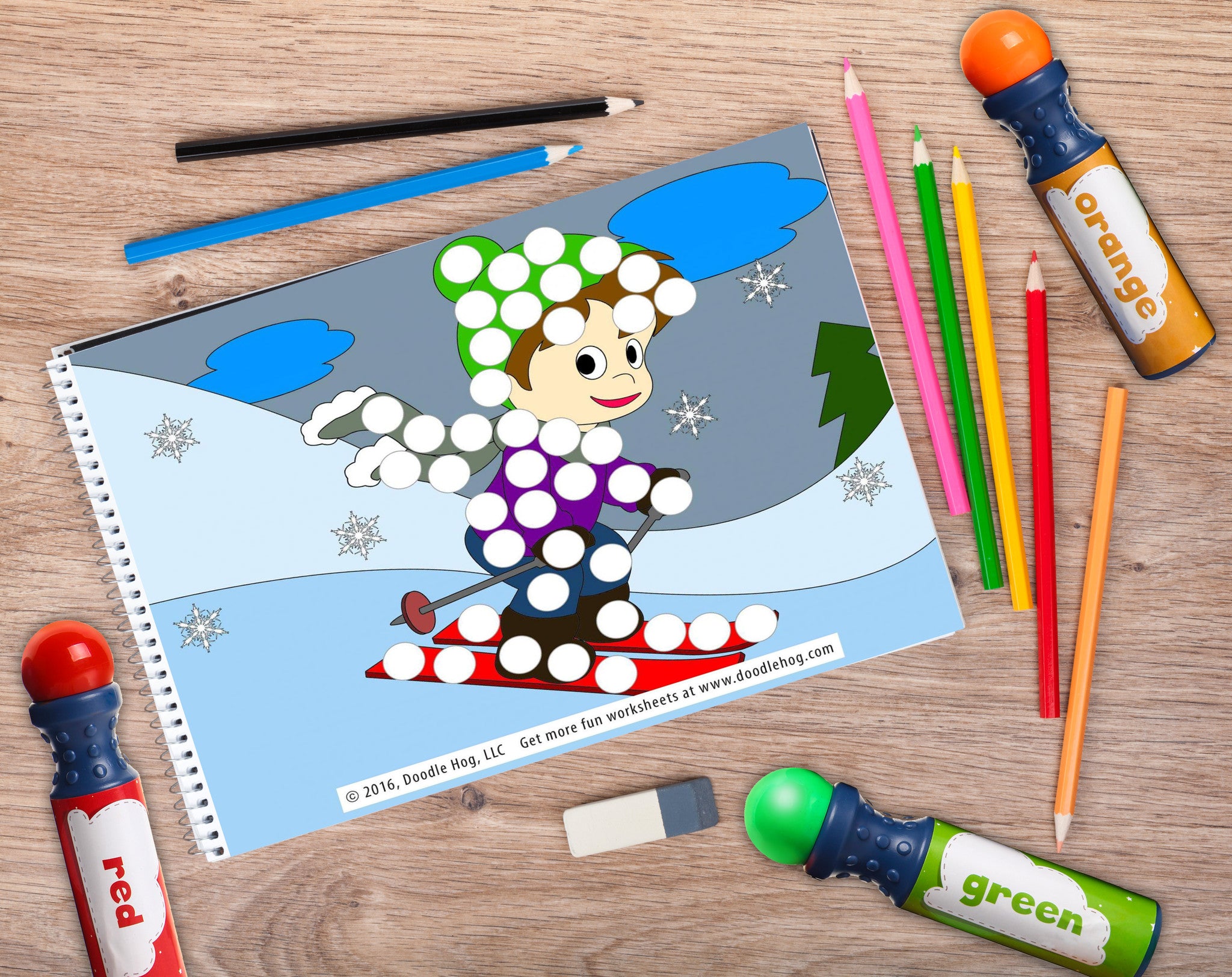 Free Download | Winter Themed Dot Worksheets – Doodle Hog