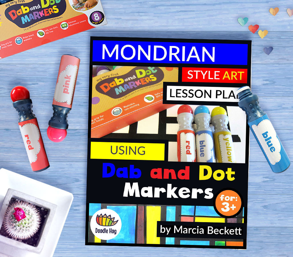 Free Download | Piet Mondrian Dab and Dot Art Project – Doodle Hog