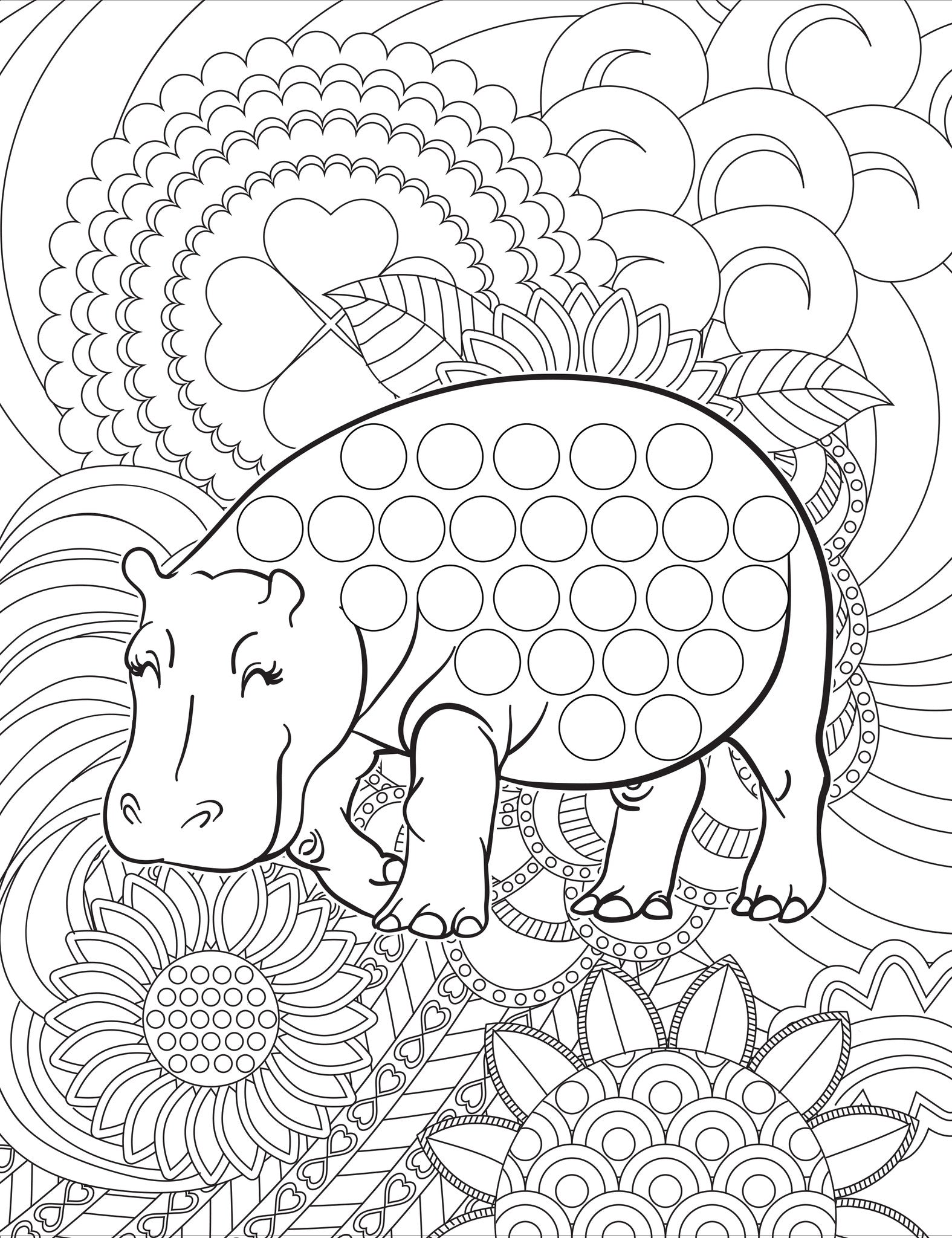 dot coloring pages adults